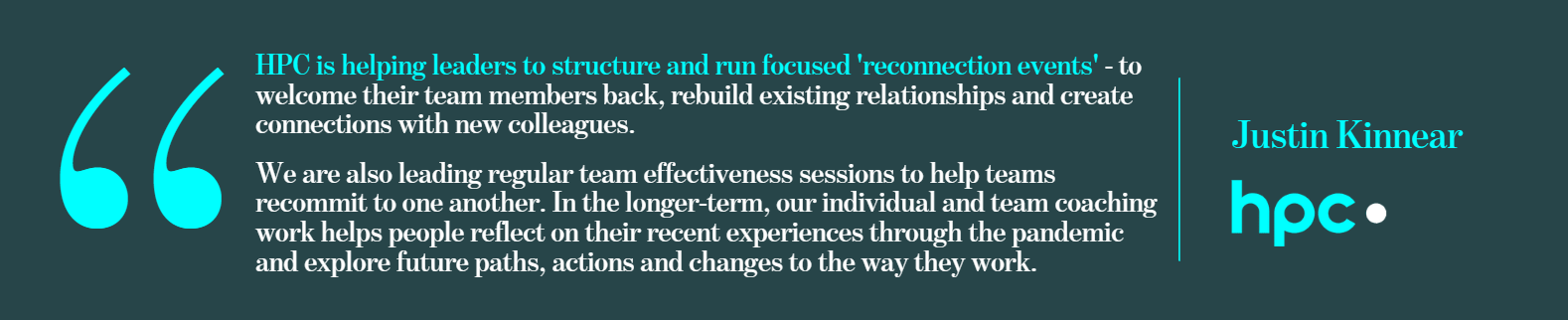 Reconnecting Teams - high performance culture | HPC